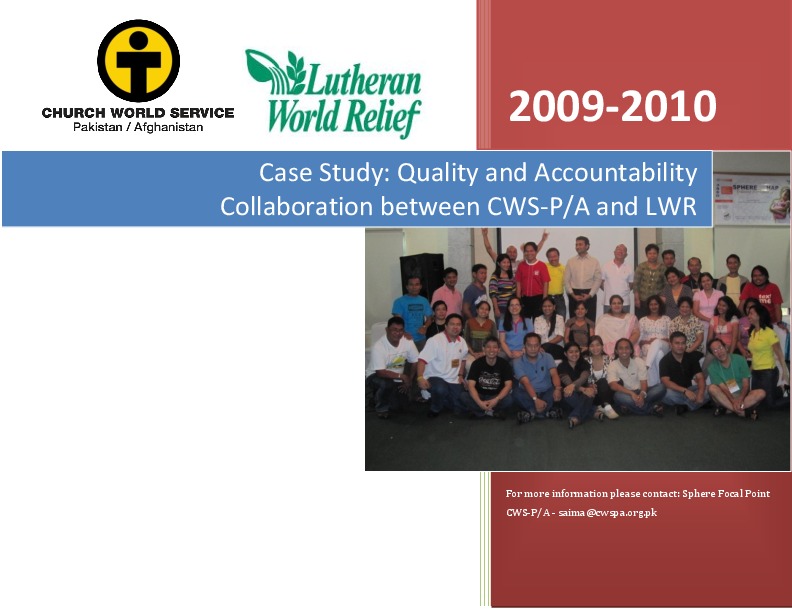 Case Study CWS-LWR 26-09-2010 | Community World Service Asia